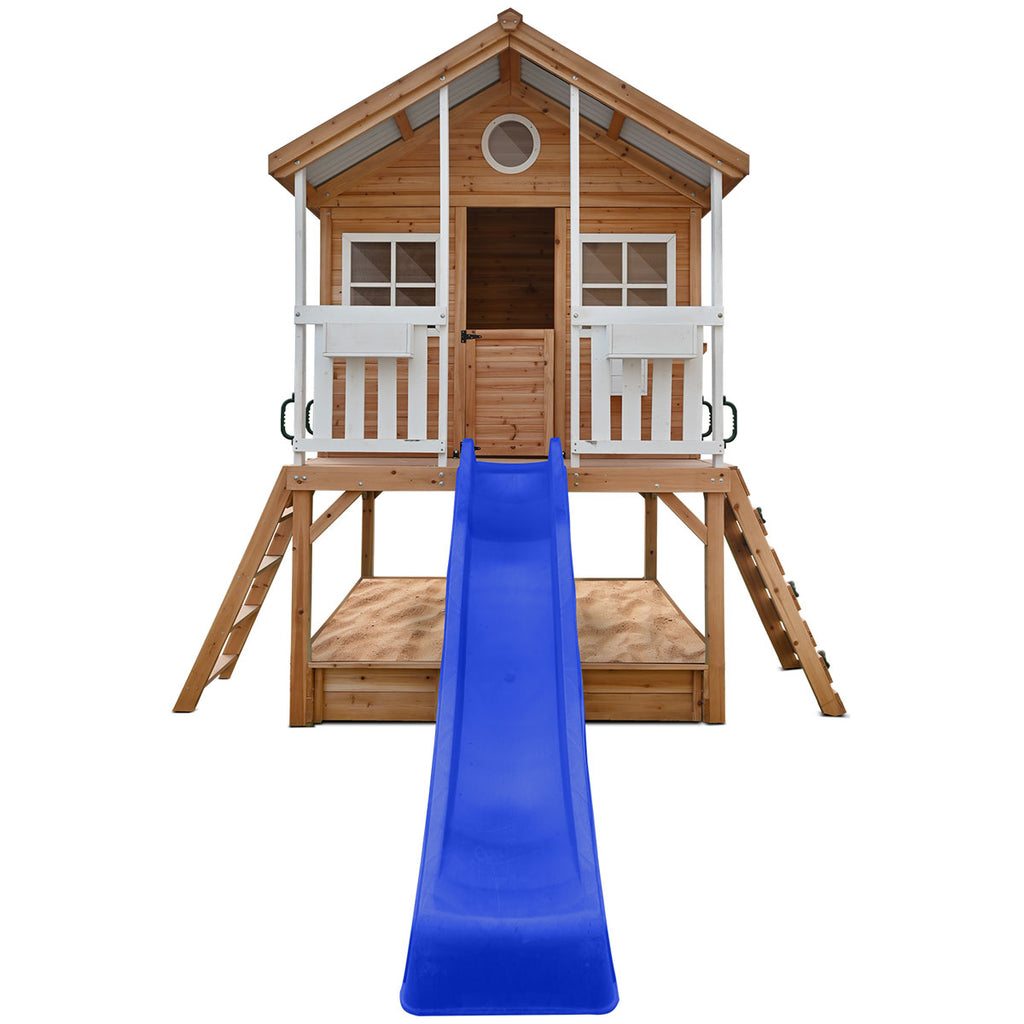 Winchester Cubby House with 1.2m Elevated Platform & 2.2m Blue Slide ...