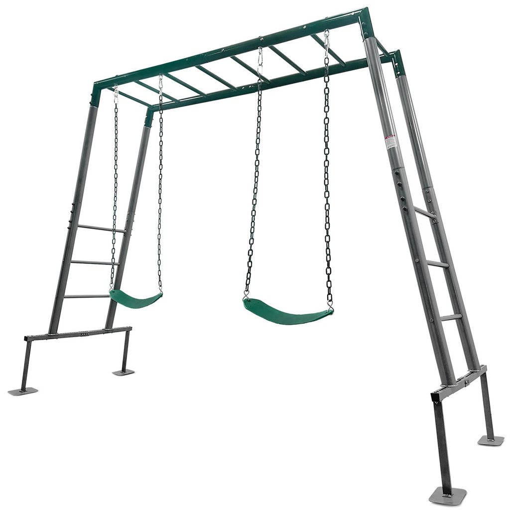 Stanley Commercial Steel 2-in-1 Monkey Bars & Swing Set – Lifespan Kids