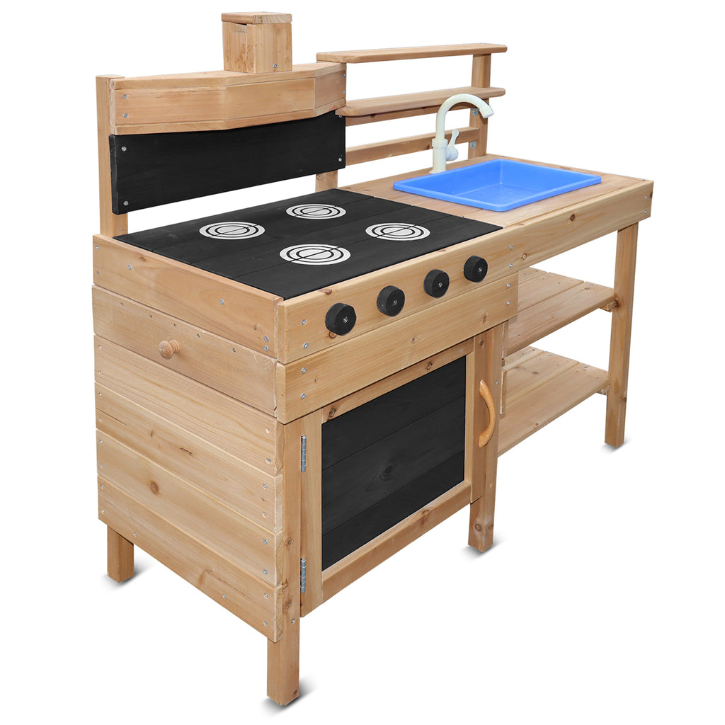 Lifespan Kids Ramsey Outdoor Timber Play Kitchen with Cooktop