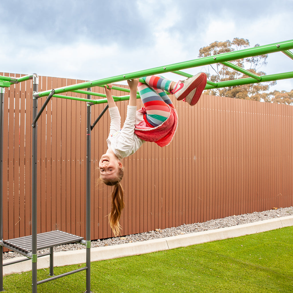 Junior Jungle Tanzania Monkey Bars, Swing Set & Climbing Net Play Set ...